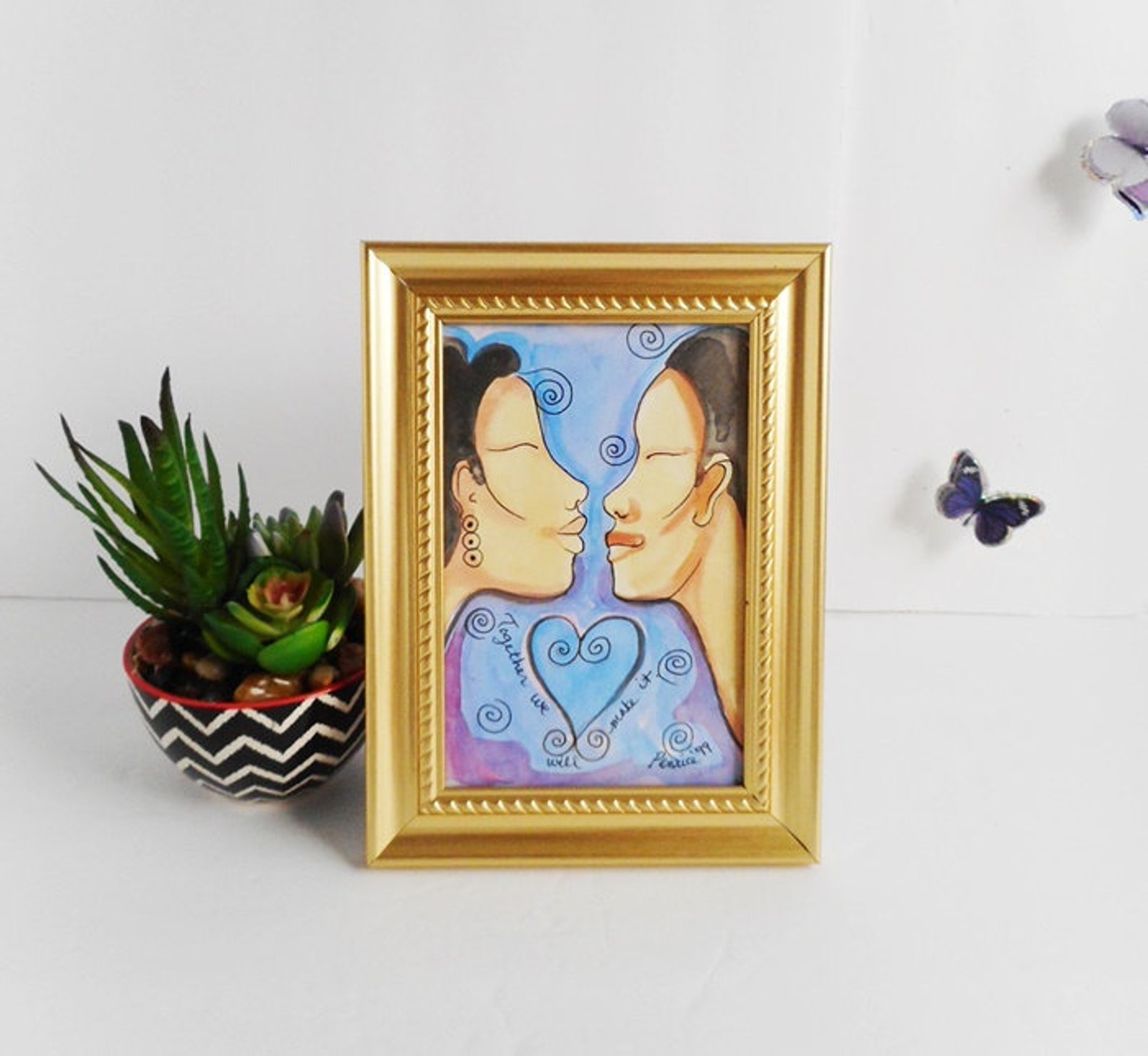 4 X 6 "together We Can Make It" Art Prints, Watercolor Illustrations ...