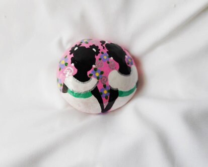 Hand Painted Rocks Two Little Girls Afrocentric Gifts - Etsy