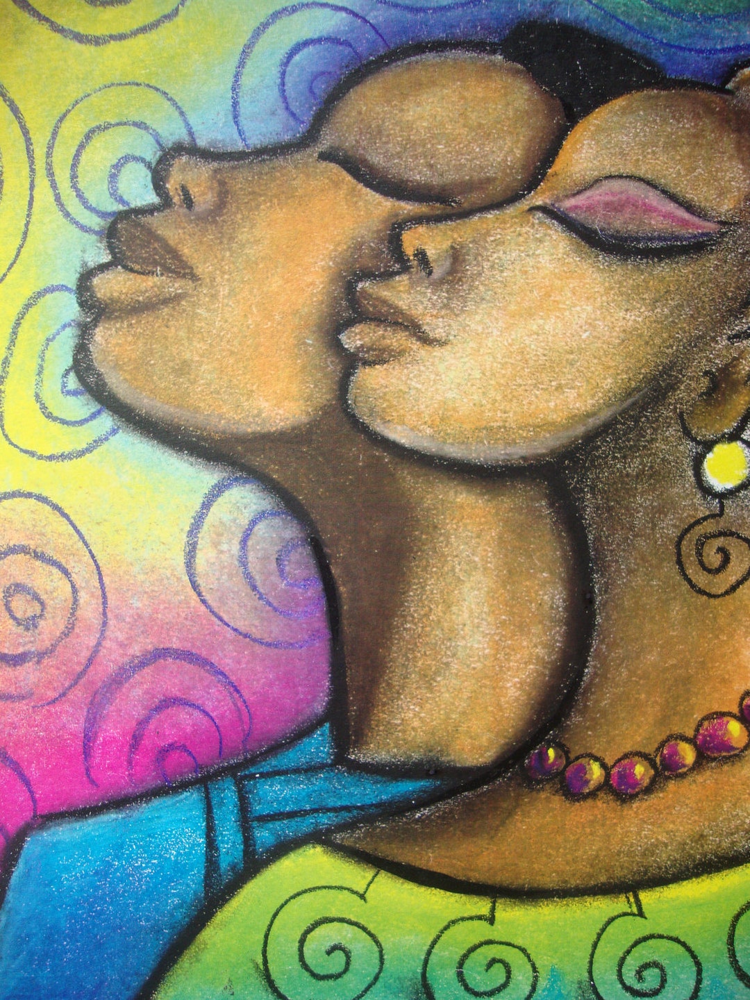 Art Prints striving Black Love Gail Penrice Rogers Afrocentric Home ...
