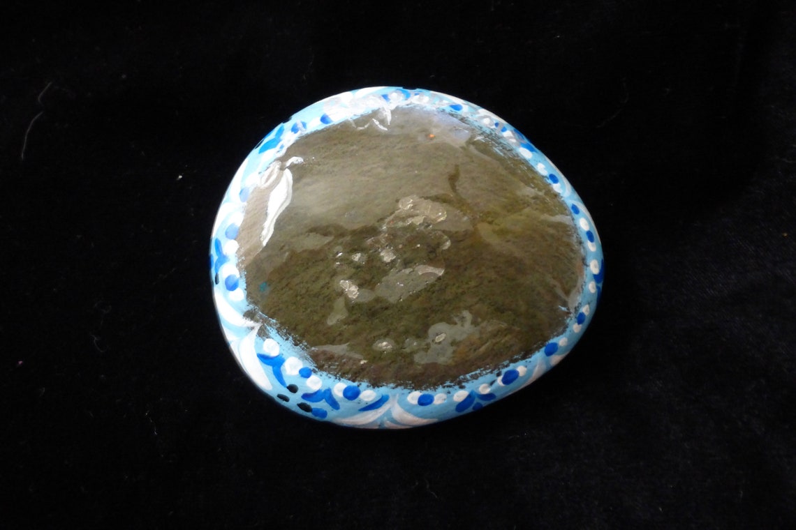 Flower Hand Painted Rocks Stone Art Collectible Paperweights - Etsy