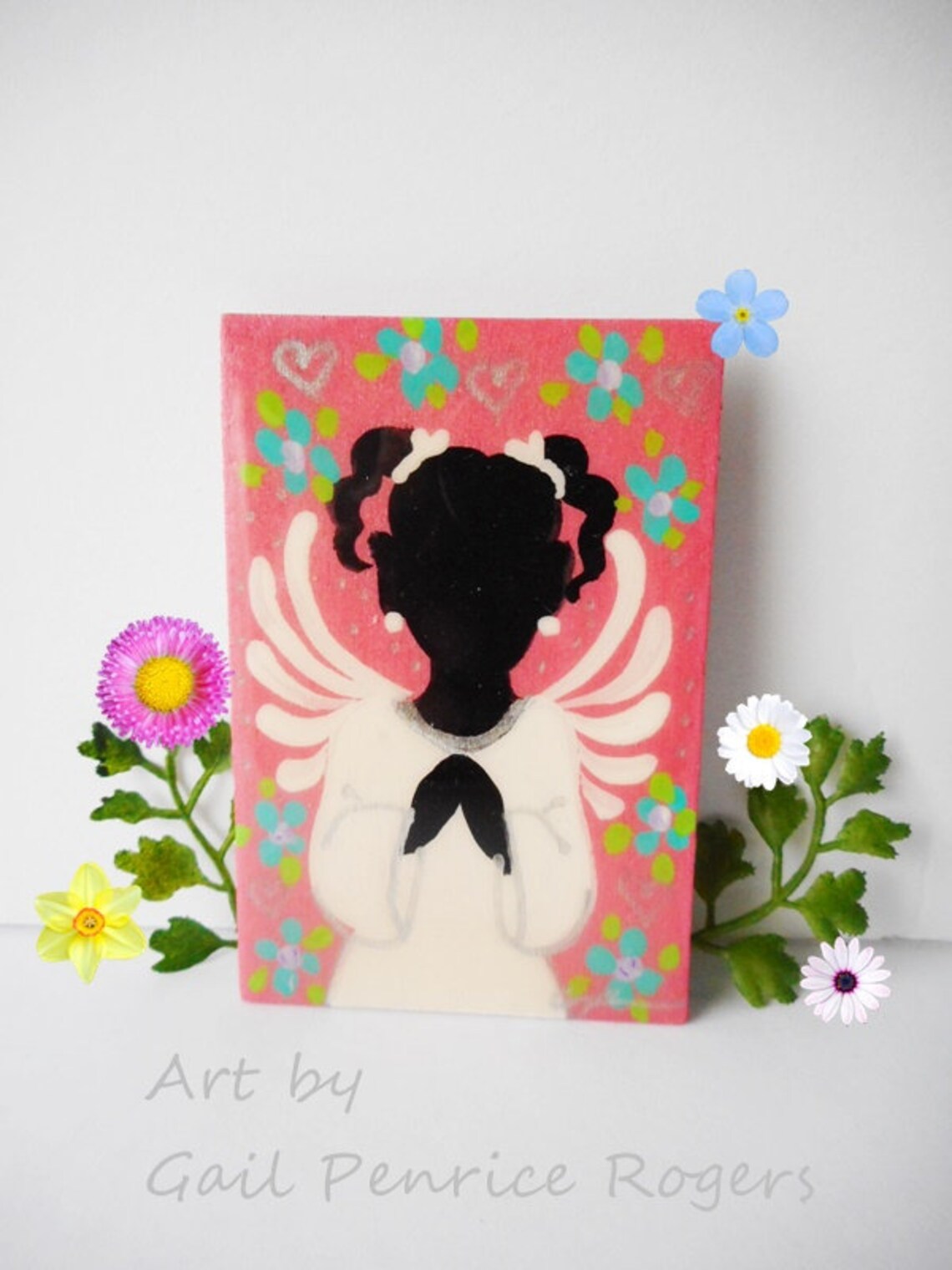 Little Angel Girl Refrigerator Magnet, Black Angels, Afrocentric Gifts ...
