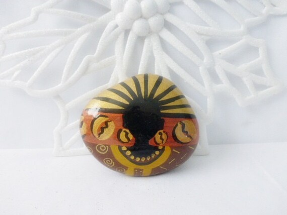 Culturally Accented Paperweight 19 Radiating Locks Mother - Etsy