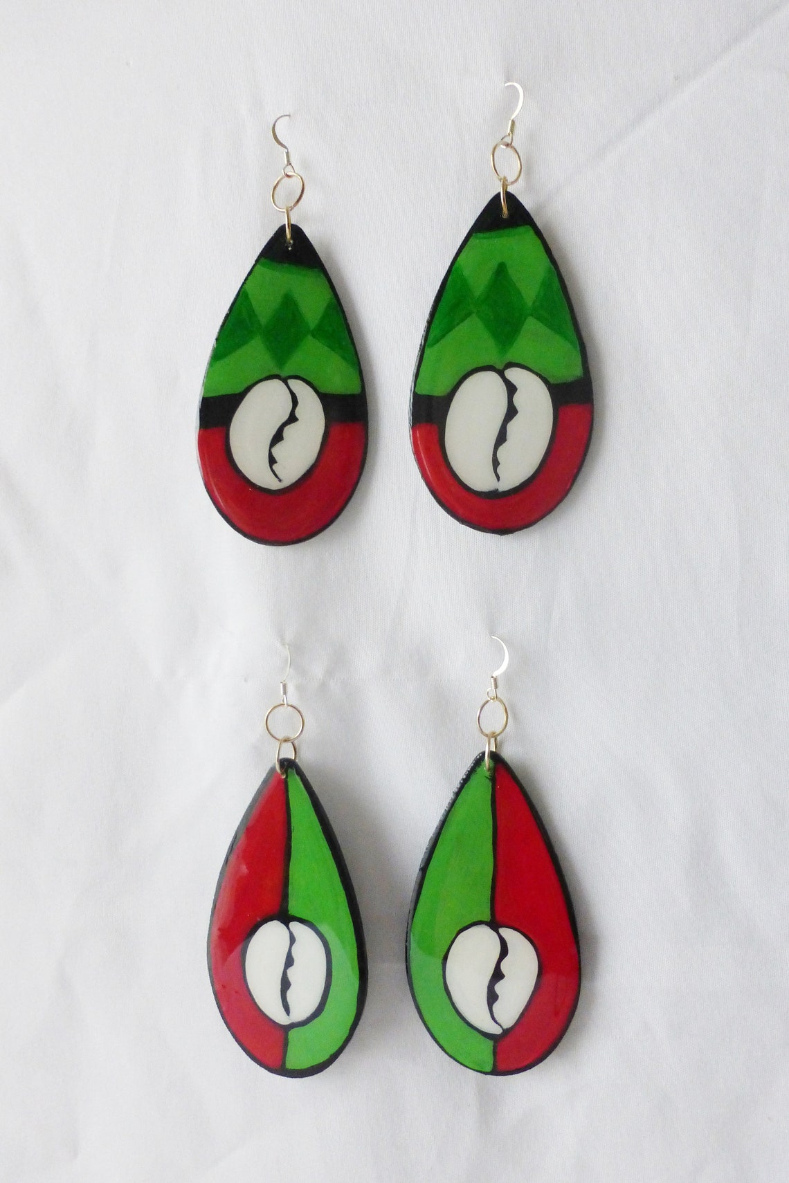 Afrocentric Tear Drop Shaped Reversible Dangle Earrings - Etsy