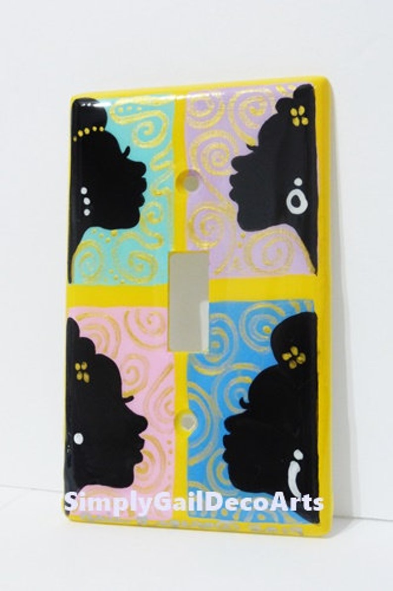 Four Sisters, Four Best Friends, Afrocentric Light Switch Covers, Gifts ...