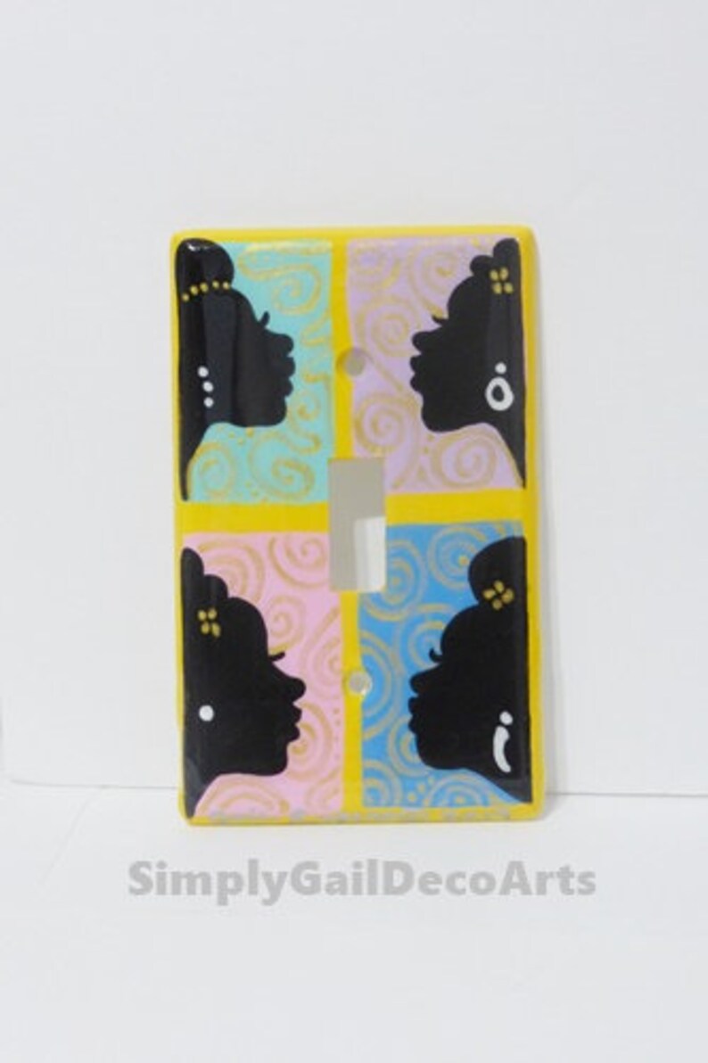 Four Sisters, Four Best Friends, Afrocentric Light Switch Covers, Gifts ...
