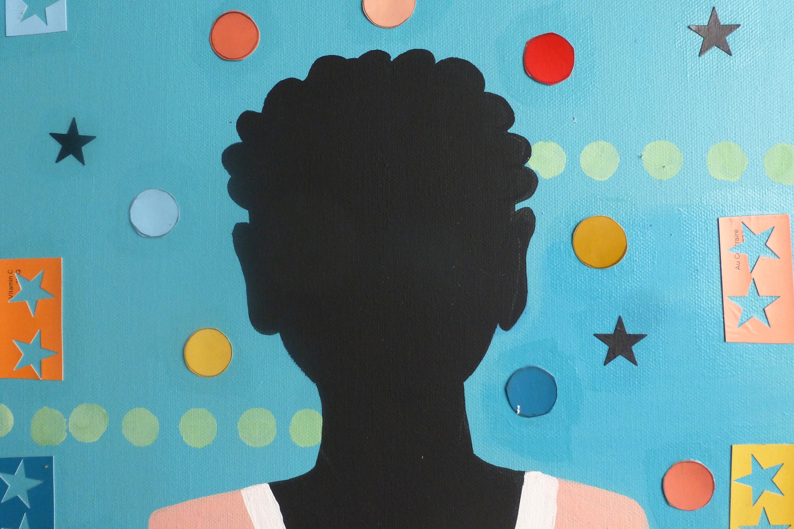 Silhouette Children's Room Wall Art Acrylic Paintings Afrocentric Home ...