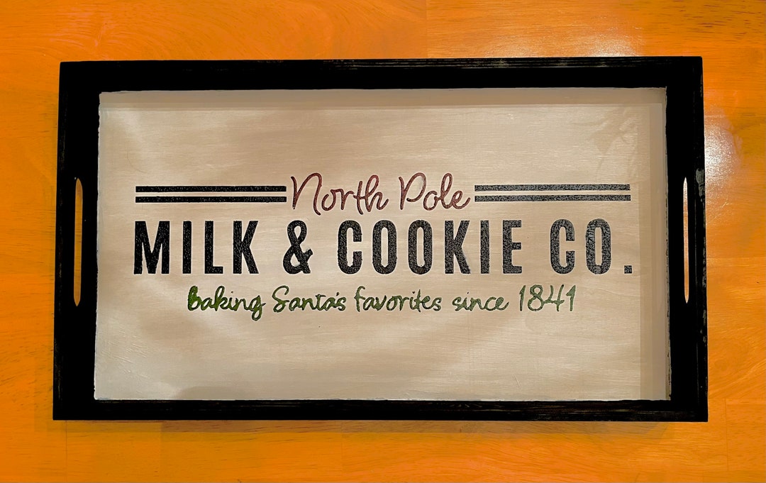 Santa’s Milk and Cookies Tray | Christmas Tray - Etsy