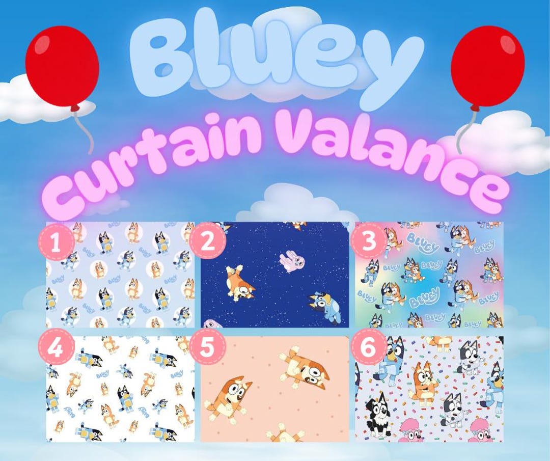Bluey Curtain Valance - Etsy