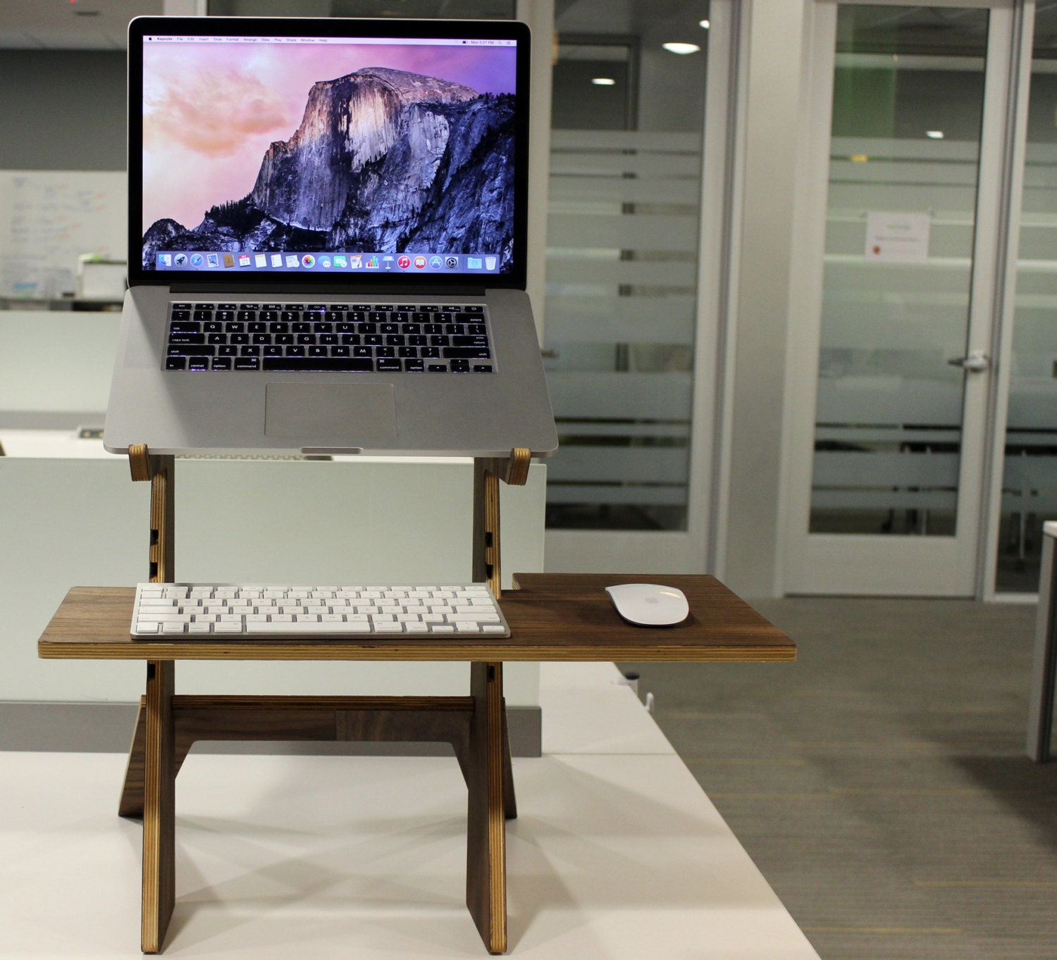 Walnut Laptop Stand Made in the USA Macbook Pro Laptop | Etsy