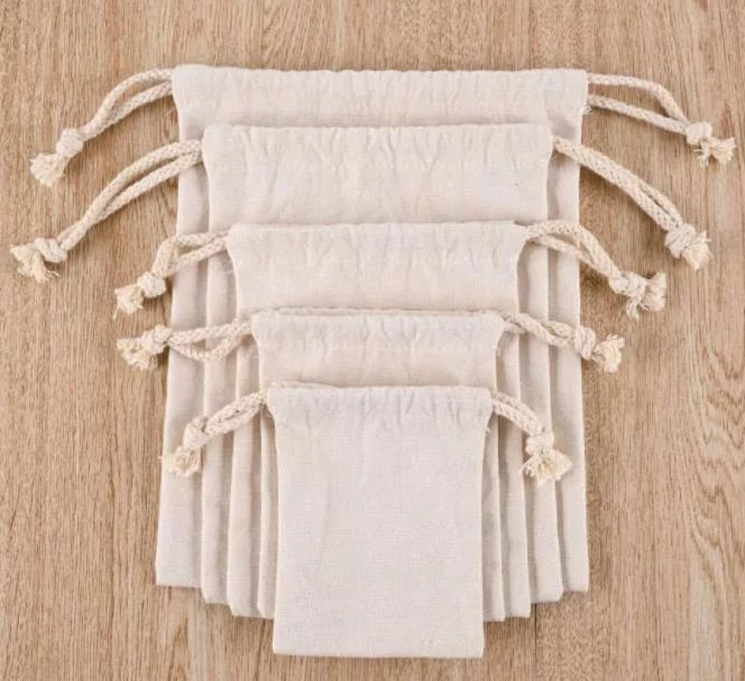 Cotton Muslin Drawstring Bag, Eco Friendly Storage - Etsy