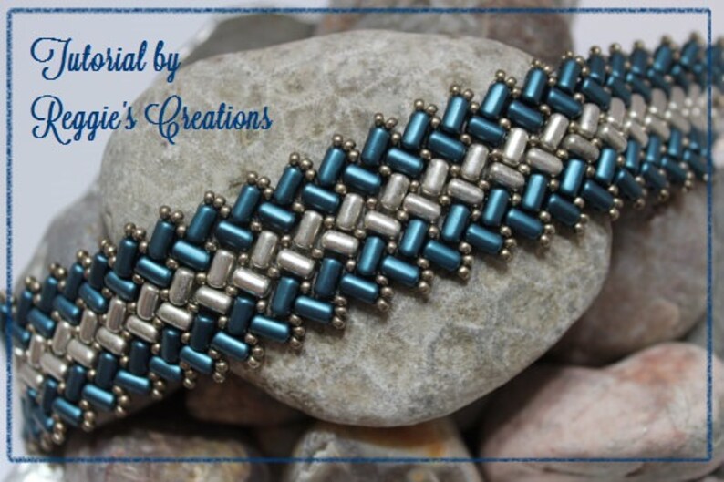Tutorial ~ Rulla Herringbone Bracelet by Reggie's Creations ~ Beaded Bracelet Pattern - Etsy