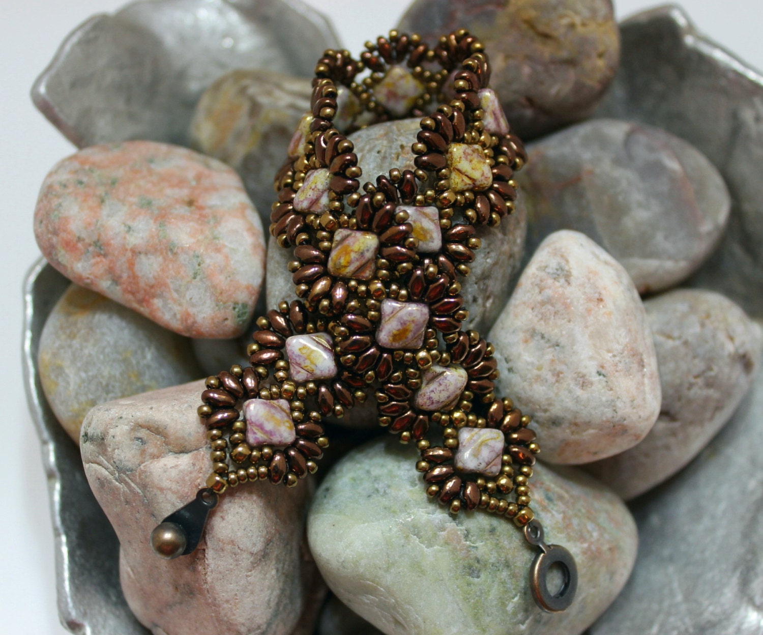 MiniDuo Band armband Kralen weven Silky kralen Armband van - Etsy Nederland