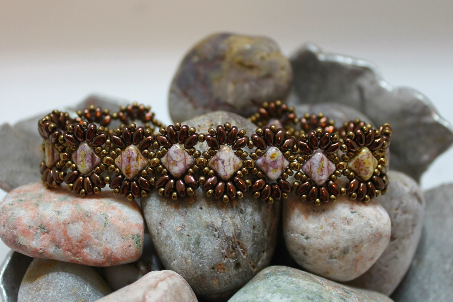 MiniDuo Band armband Kralen weven Silky kralen Armband van - Etsy Nederland