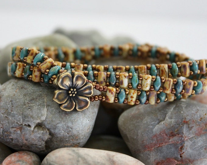 Trendy Rulla and Superduo Multi Wrap Bracelet; Stack Bracelet; Bead ...