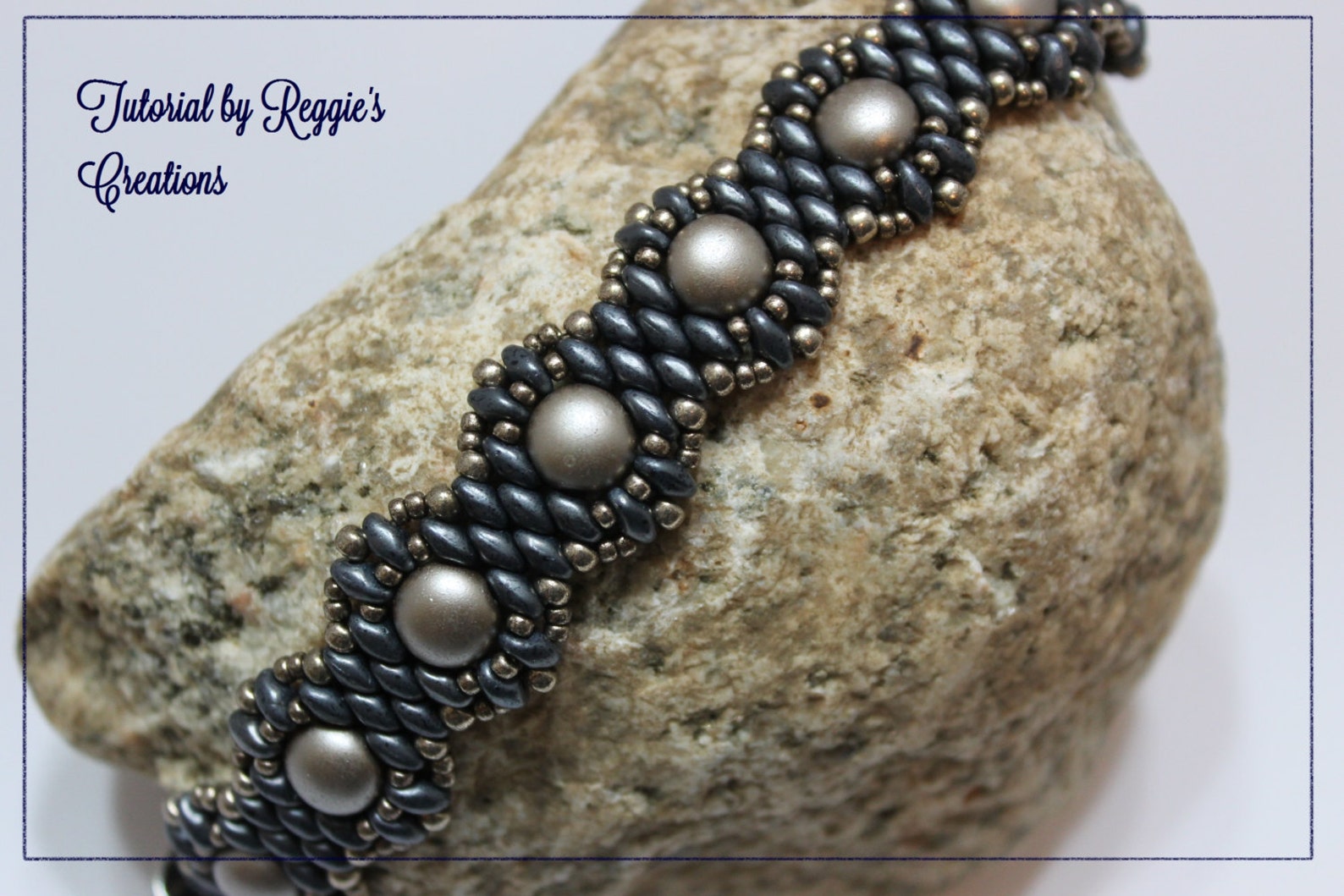 Tutorial ~ Czech Glass Candy Bead Oval Bracelet by Reggie's Creations ...