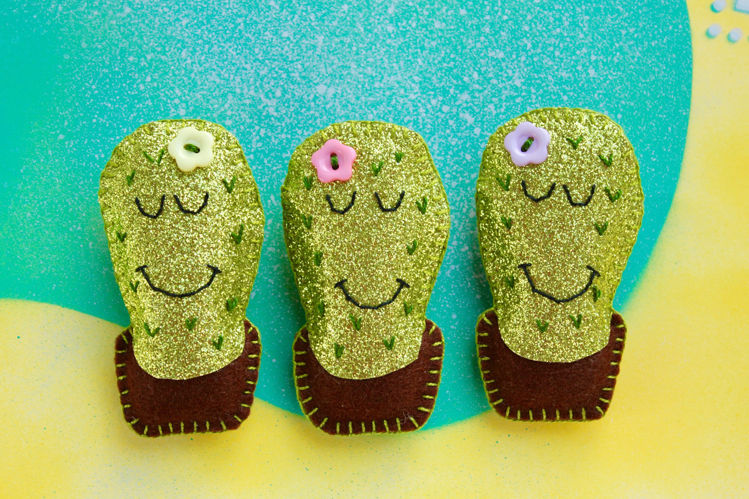 Sparkly Cactus Badge / Cacti Brooch / Plant Lady Pin Made With - Etsy