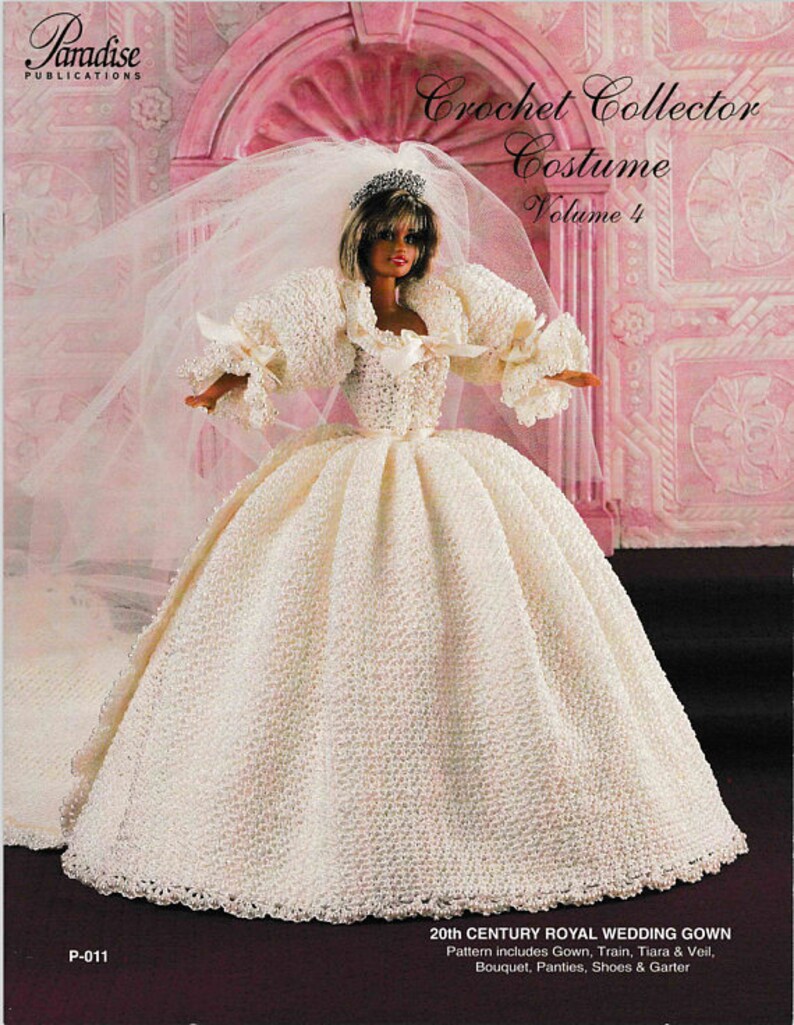 DIGITAL DOWNLOAD Crochet Vintage Princess Diana 1989 Wedding Dress and ...