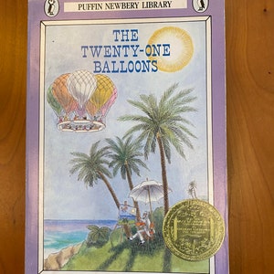 The Twenty-one Balloons by William Pene Dubois - Puffin 1986 - Etsy
