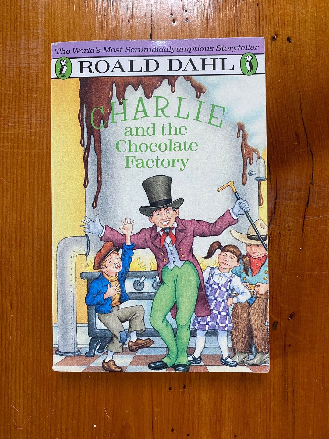 Charlie and the Chocolate Factory by Roald Dahl - Puffin 1988 Paperback ...