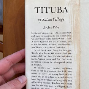 Tituba of Salem Village by Ann Petry - Crowell 1964 - Ex-library - Etsy