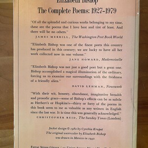 Elizabeth Bishop Complete Poems 1927- 1979 - Farrar Straus & Giroux ...