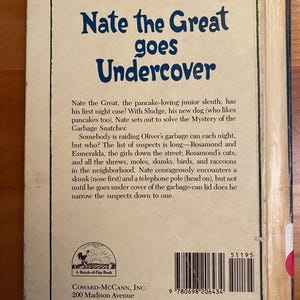 Nate the Great Goes Under Cover by Marjorie Weinman Sharmat - Pictures ...