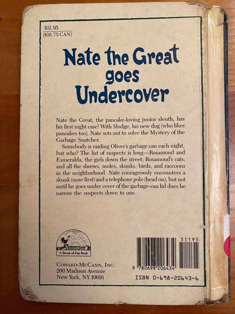 Nate the Great Goes Under Cover by Marjorie Weinman Sharmat - Pictures ...