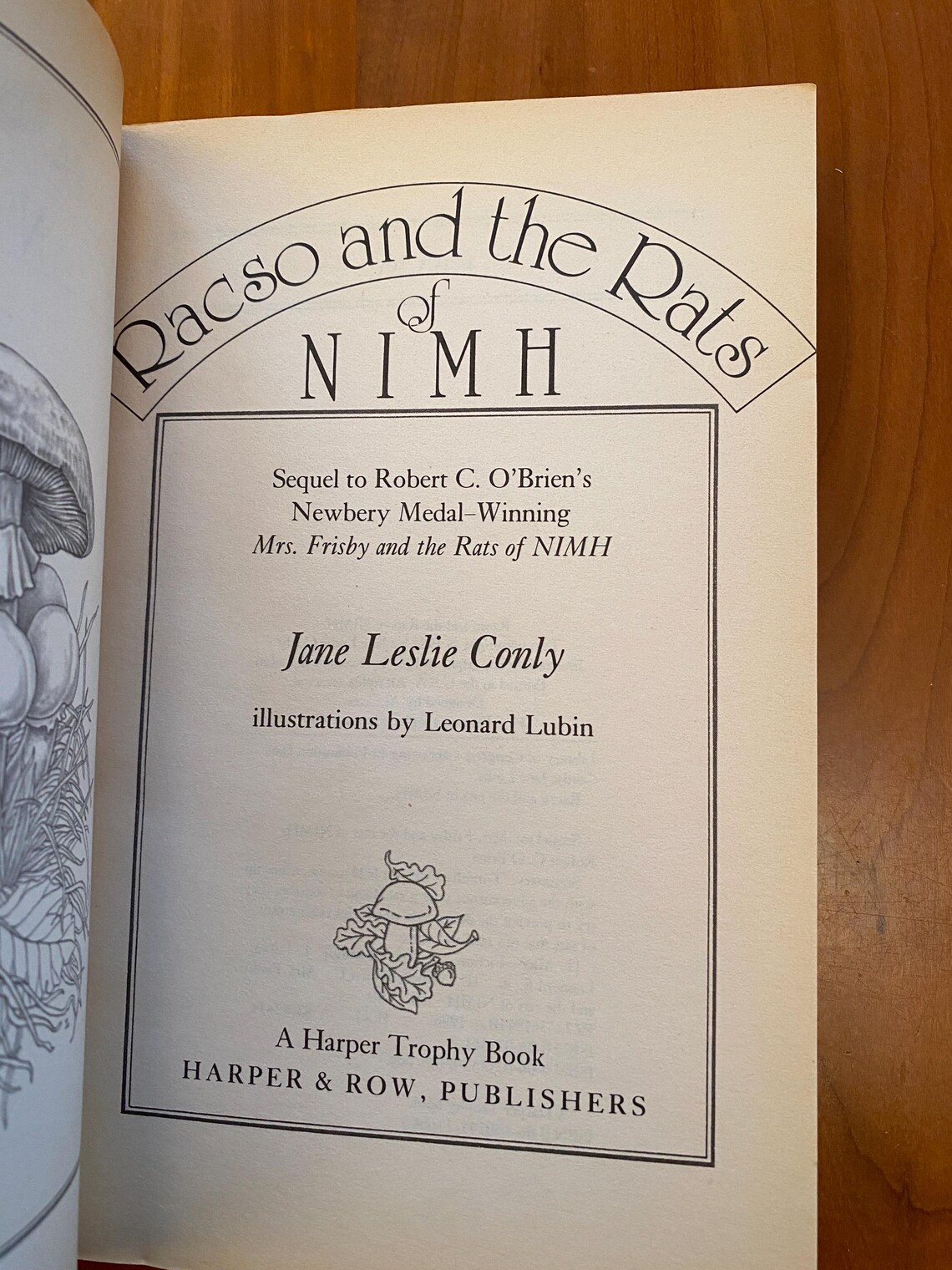 Rasco and the Rats of NIMH by Jane Leslie Conly - Harper Trophy 1988 - Etsy