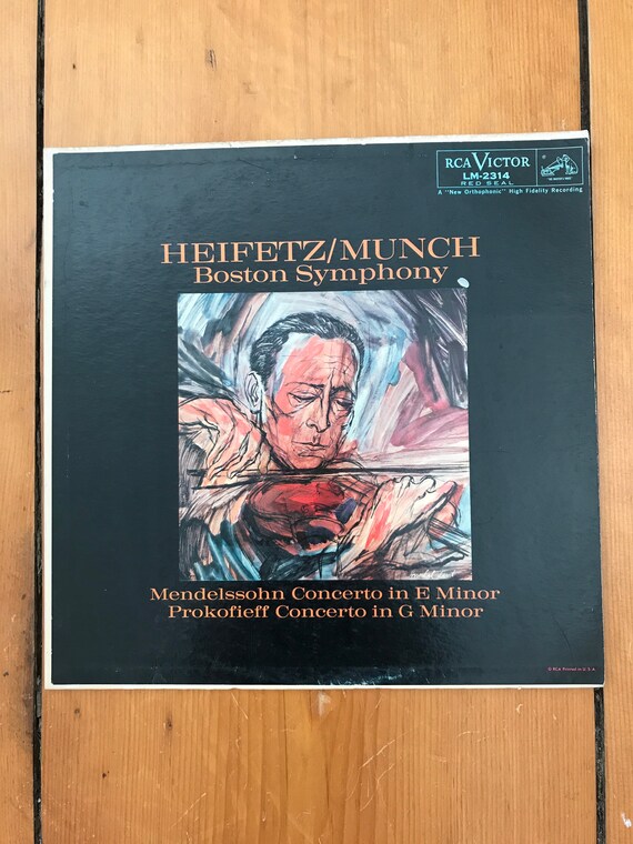 Heifetz Munch Mendelssohn Concerto in E Minor RCA 1959 | Etsy
