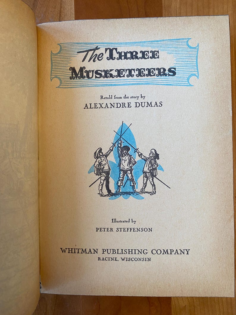 The Three Musketeers by Alexander Dumas - 1956 Whitman - Retold ...