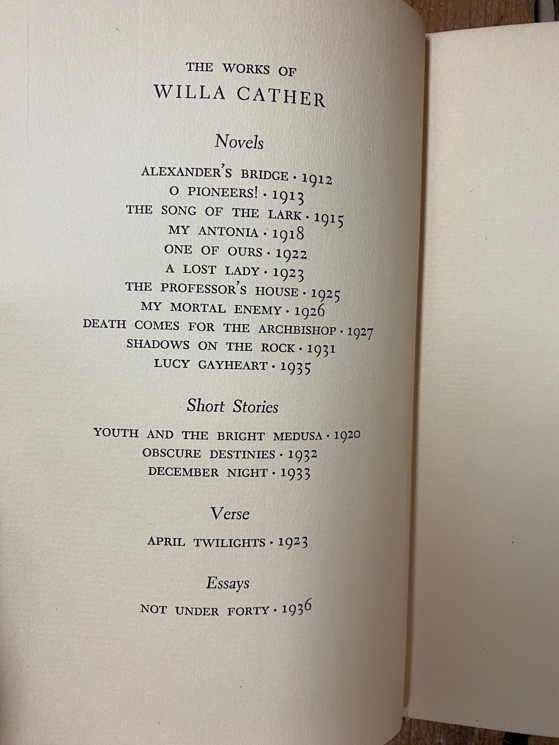 Not Under Forty by Willa Cather - 1936 Knopf First Edition - Ex-library ...