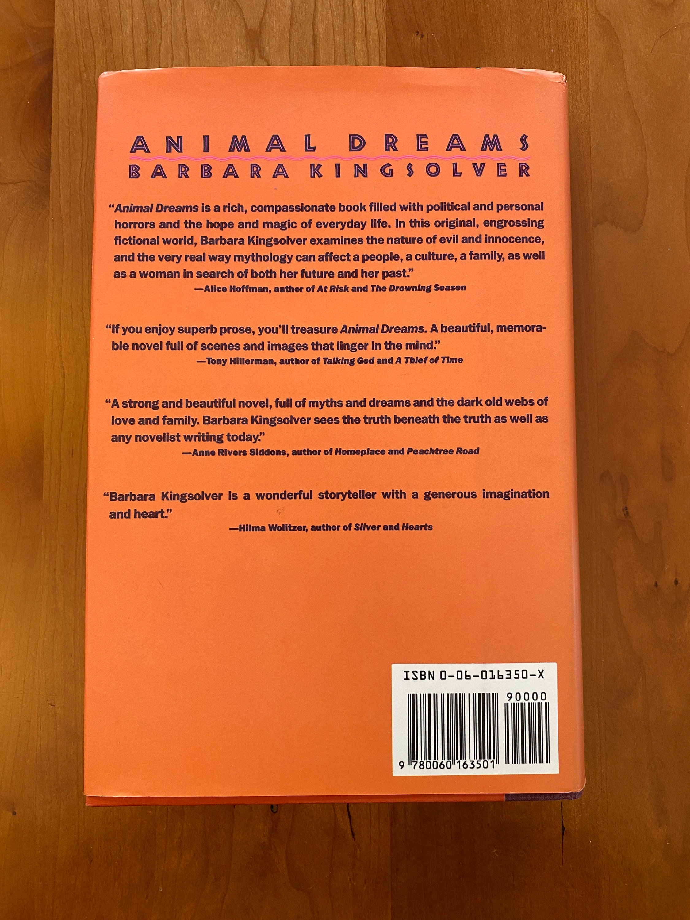 Animal Dreams by Barbara Kingsolver - Harper Collins First Edition ...
