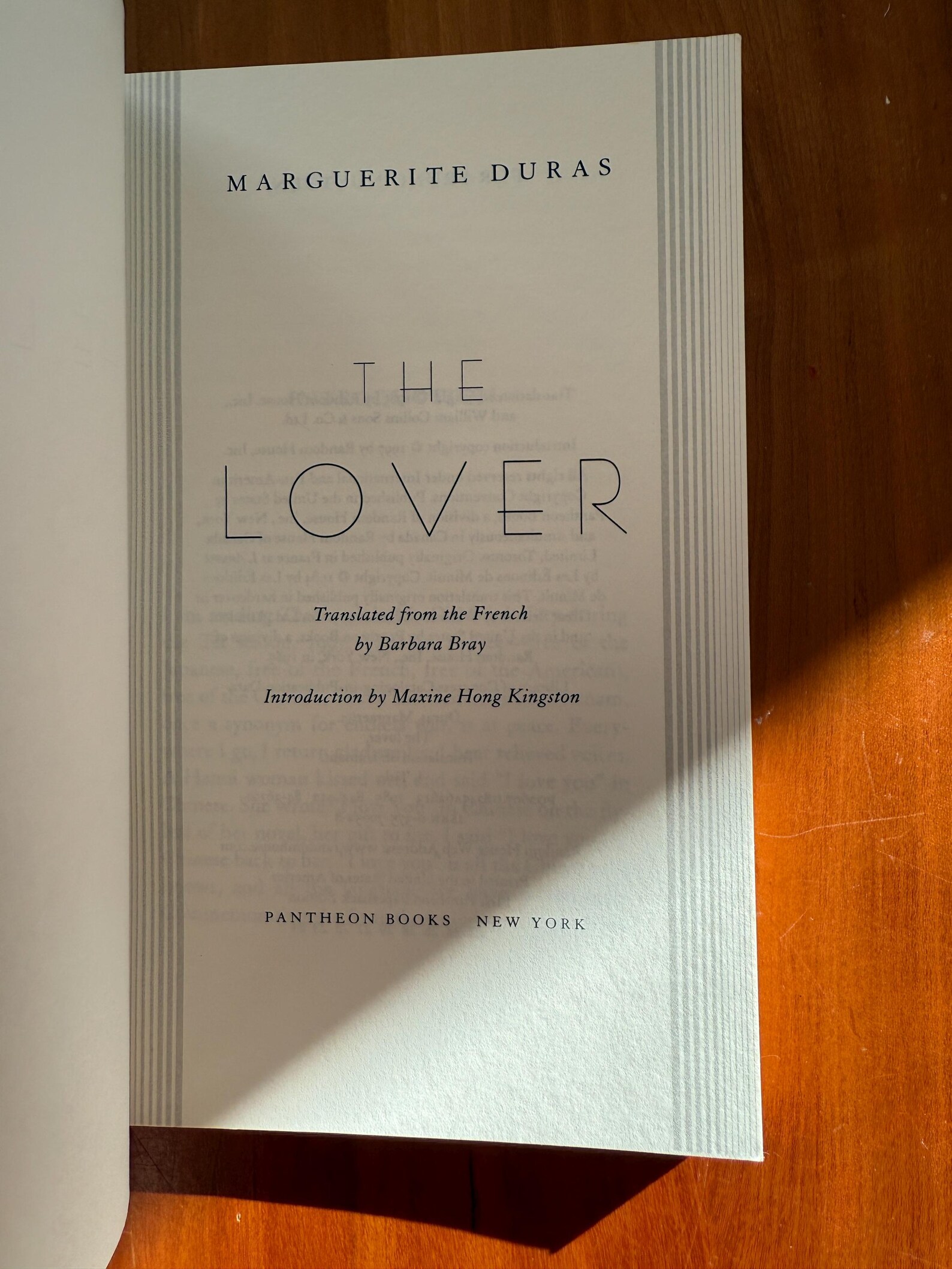 The Lover by Marguerite Duras - Pantheon/random House - Etsy