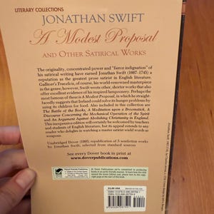 A Modest Proposal and Other Satirical Works by Jonathan Swift - Dover ...