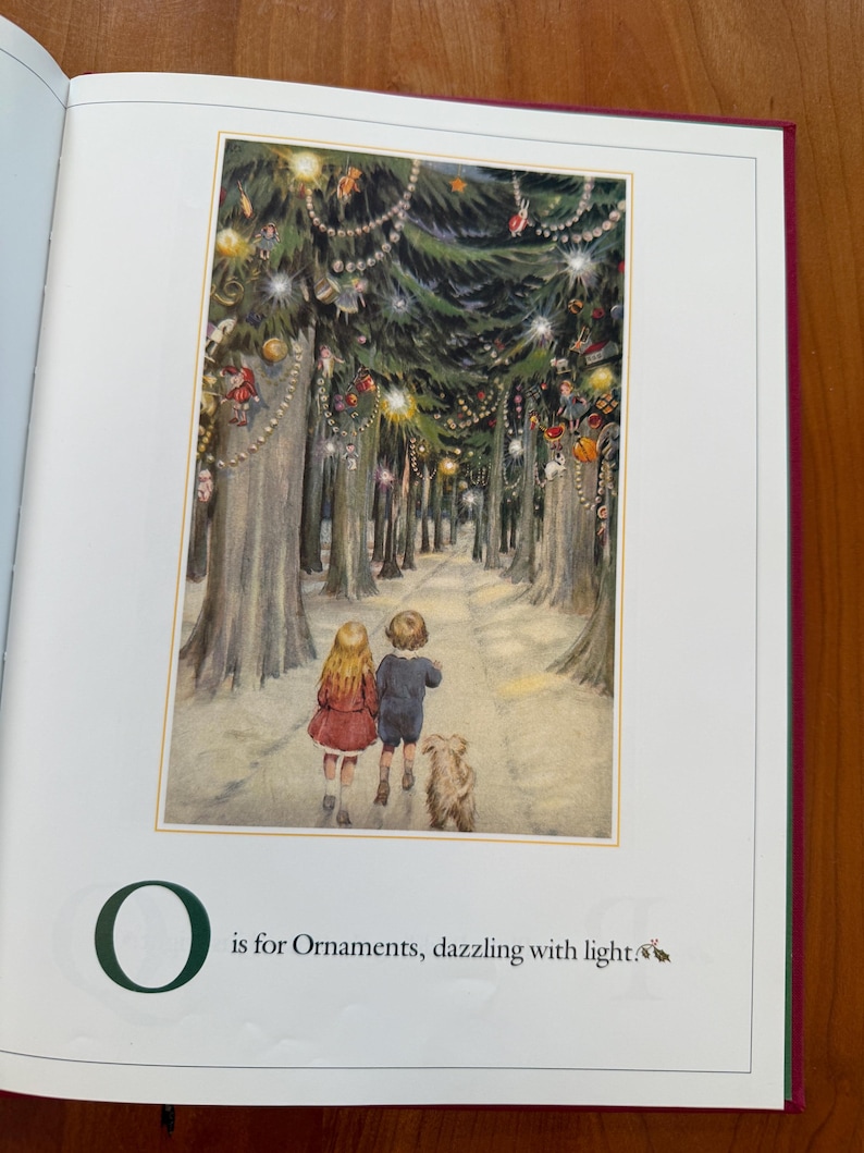 A Christmas Alphabet From a Poem by Carolyn Wells - 1989 Putnam - Etsy