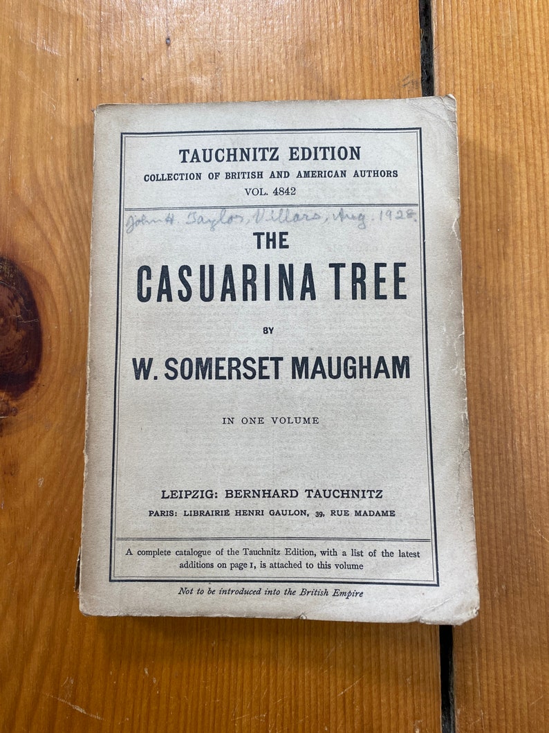 The Casuarina Tree by W. Somerset Maugham - Tauchnitz Edition 1928 ...