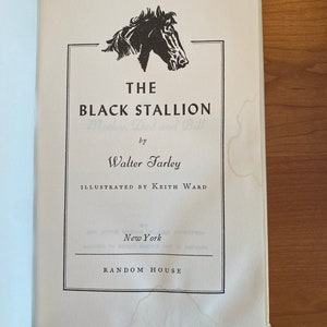 The Black Stallion by Walter Farley Random House Hardcover Reprint - Etsy