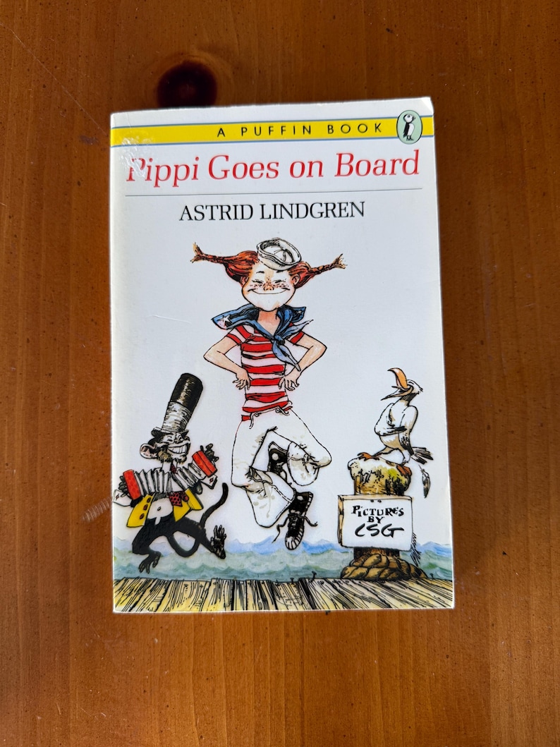 Pippi Goes on Board by Astrid Lindgren - 1985 Puffin - Etsy