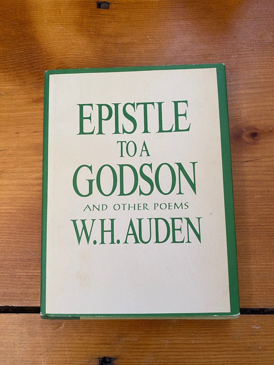 Epistle to A Godson by W.H. Auden 1972 First Edition Hardcover Book - Etsy