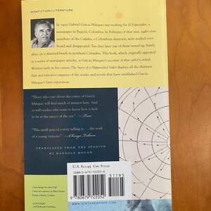 The Story of a Shipwrecked Sailor by Gabriel Garcia Marquez - 1989 ...