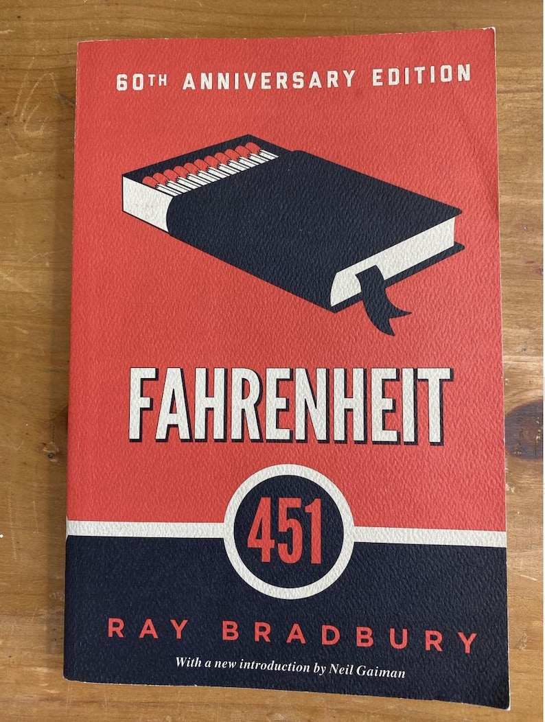 Fahrenheit 451 by Ray Bradbury - Simon & Schuster 2000s - Etsy