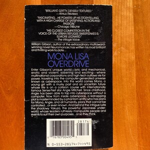 Mona Lisa Overdrive by William Gibson - 1989 Bantam - Etsy