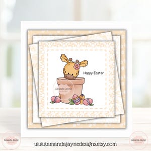 Easter Giraffe Digital Stamp, Digi Stamp, Clipart, Printable, Spring ...