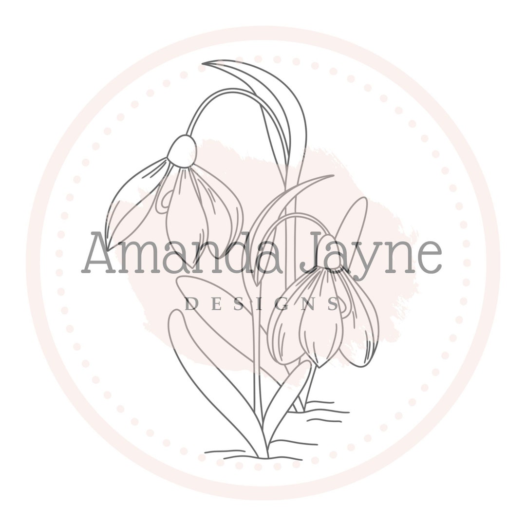 Snowdrops Digital Stamp Digi, Cardmaking, Amanda Jayne Designs , Floral ...