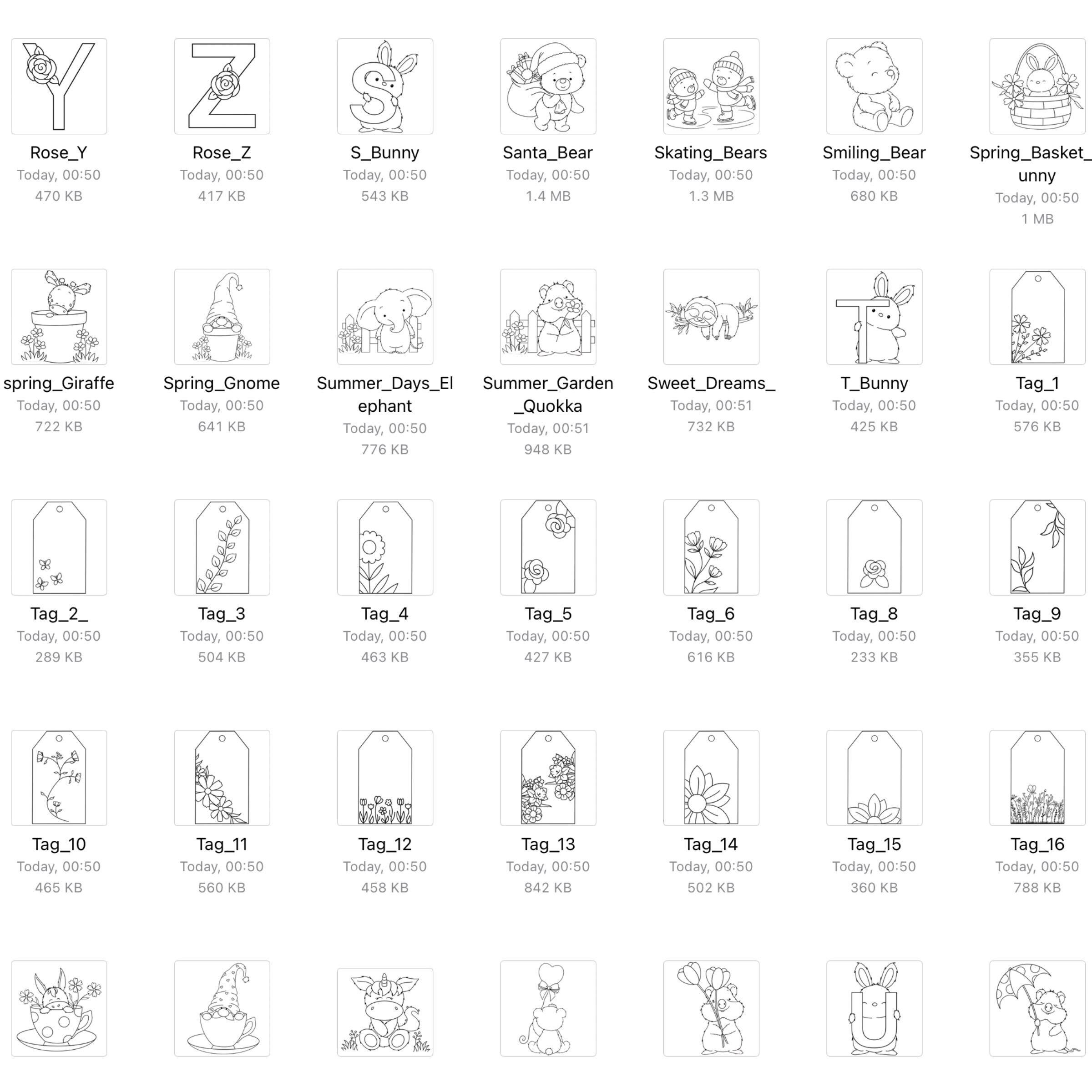332 Digital Stamp Bundle | PNG | Instant Download for Crafts & Cards - Etsy