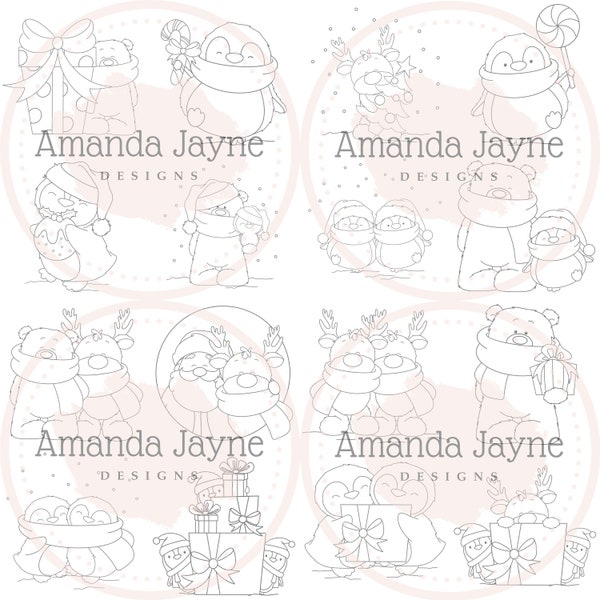 Christmas Digi Stamp - Etsy