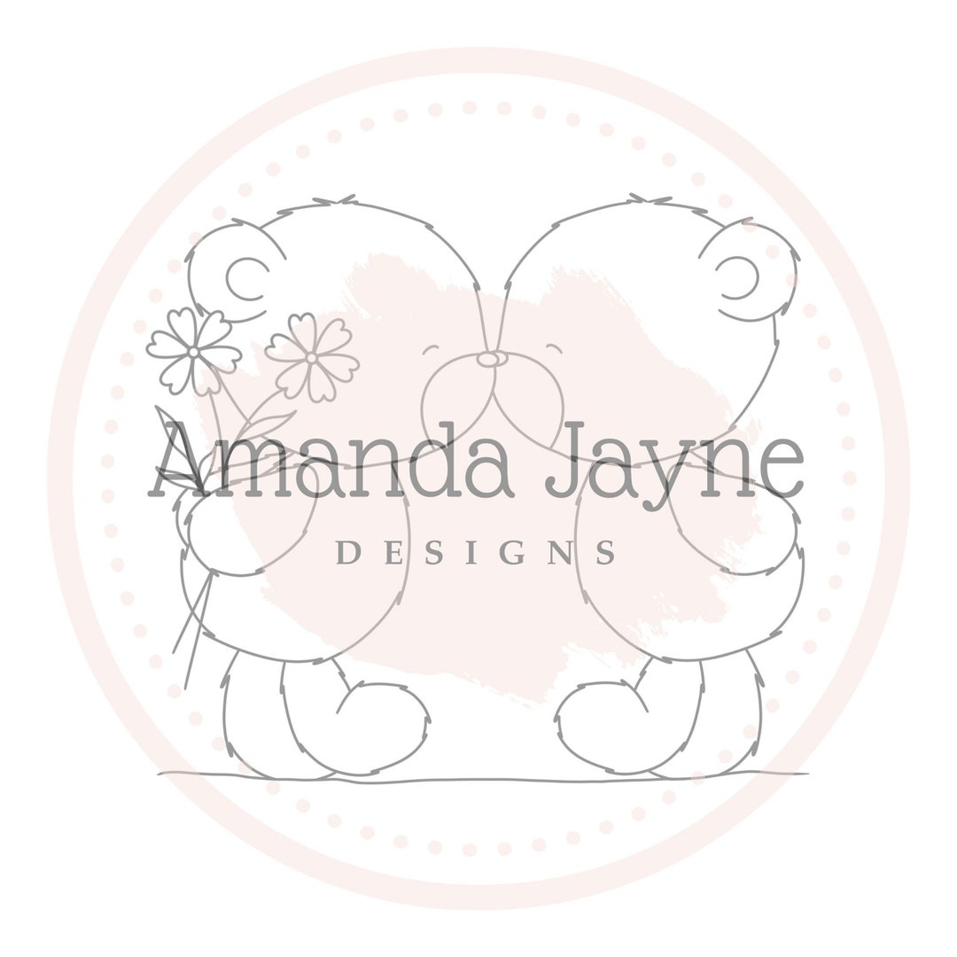My Love Digi Stamp, Bear Digital Stamp, Amanda Jayne Designs - Etsy