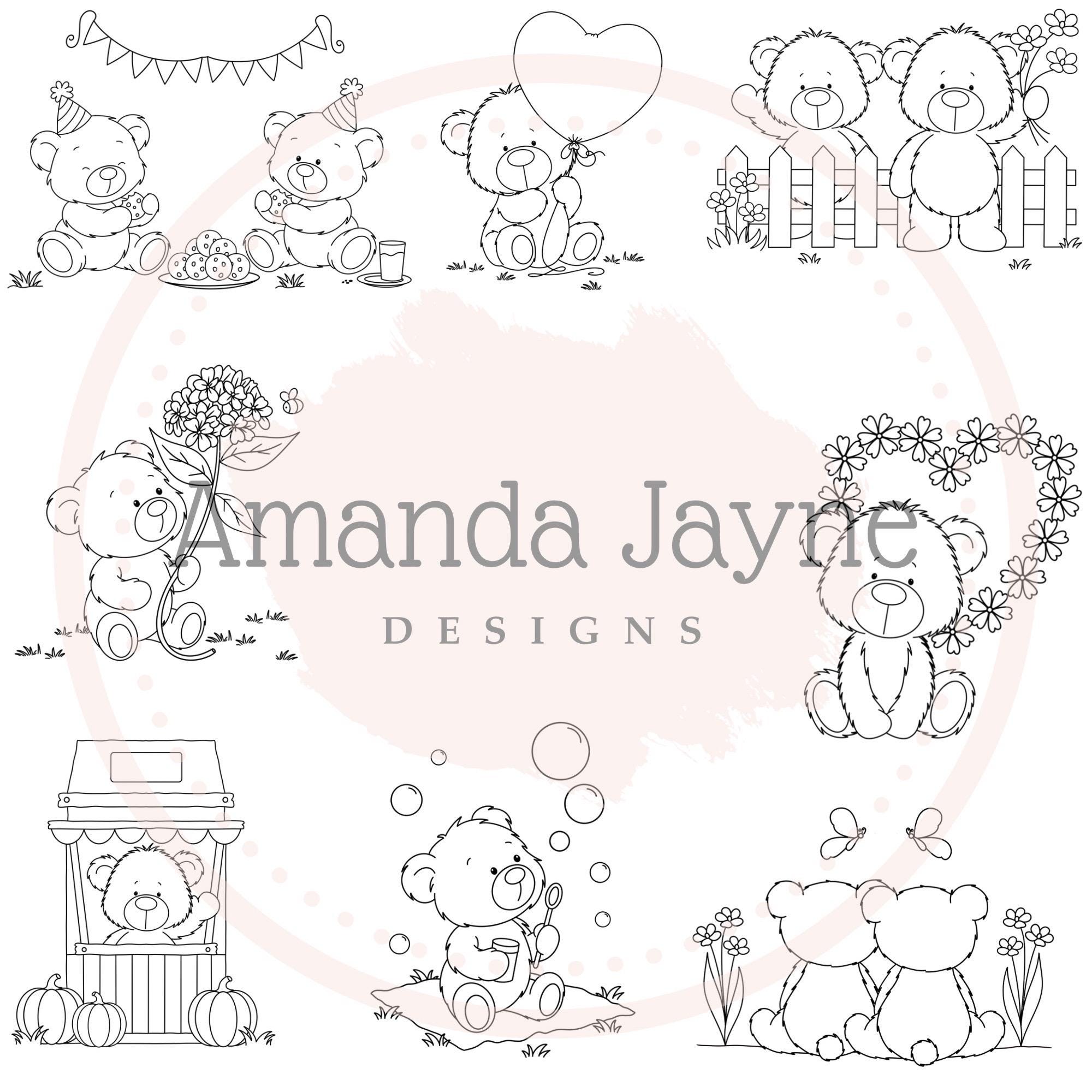 26 Bear Digital Stamp Bundle | PNG | Instant Download for Crafts ...