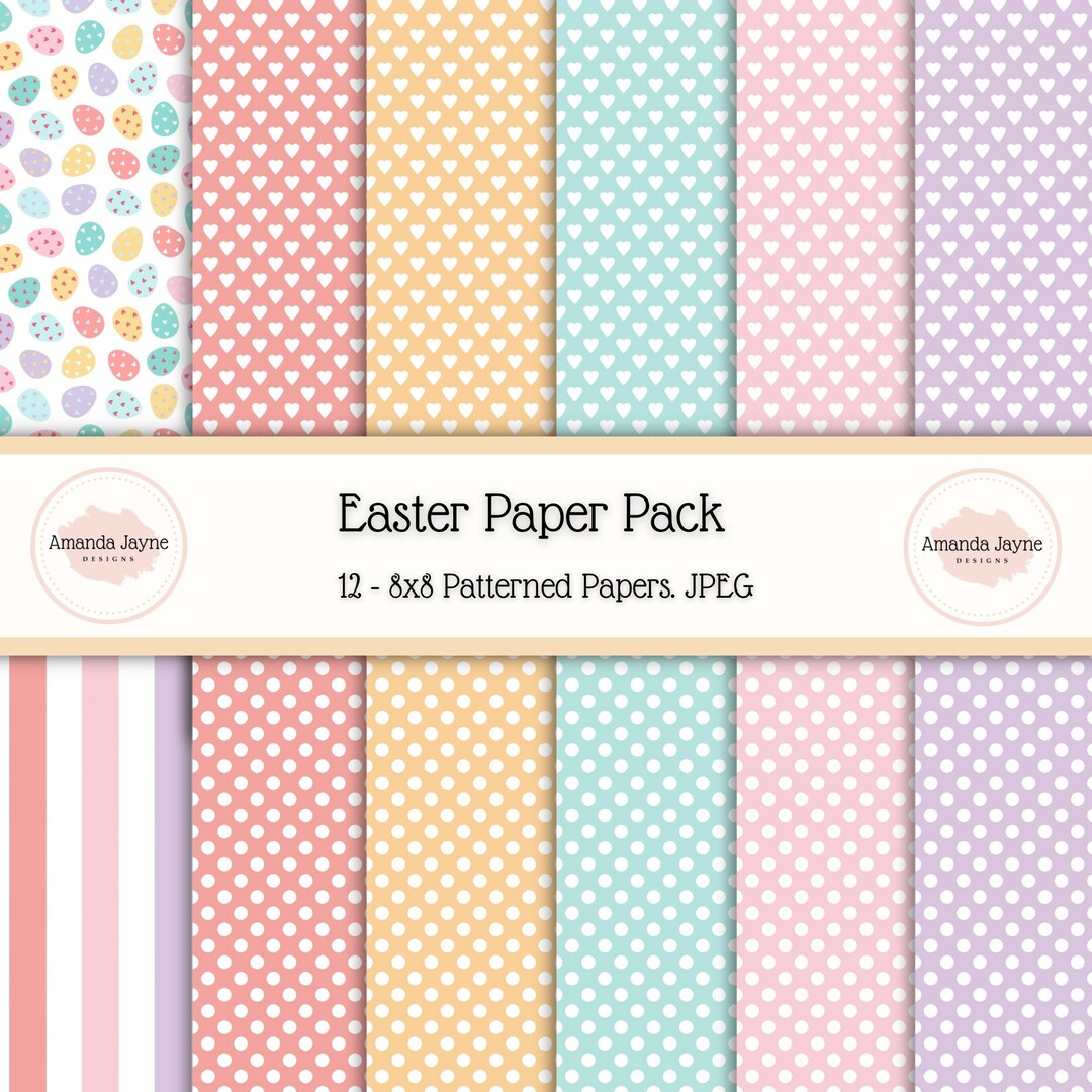 Easter Digital Paper Pack, Jpegs, Scrapbook Papers, Card Making ...