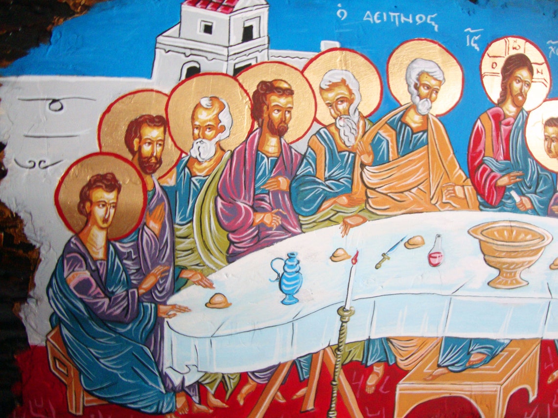 Last Supper Jesus Christ & 12 Disciples Μυστικος Δειπνος - Etsy
